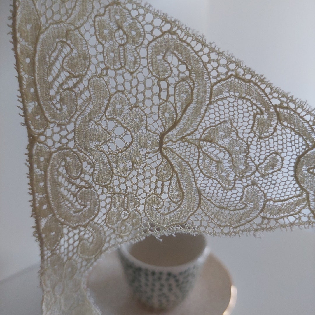 Vintage Lace Delicate Lace Trim A Piece of Antique Lace Ecru Decorative ...
