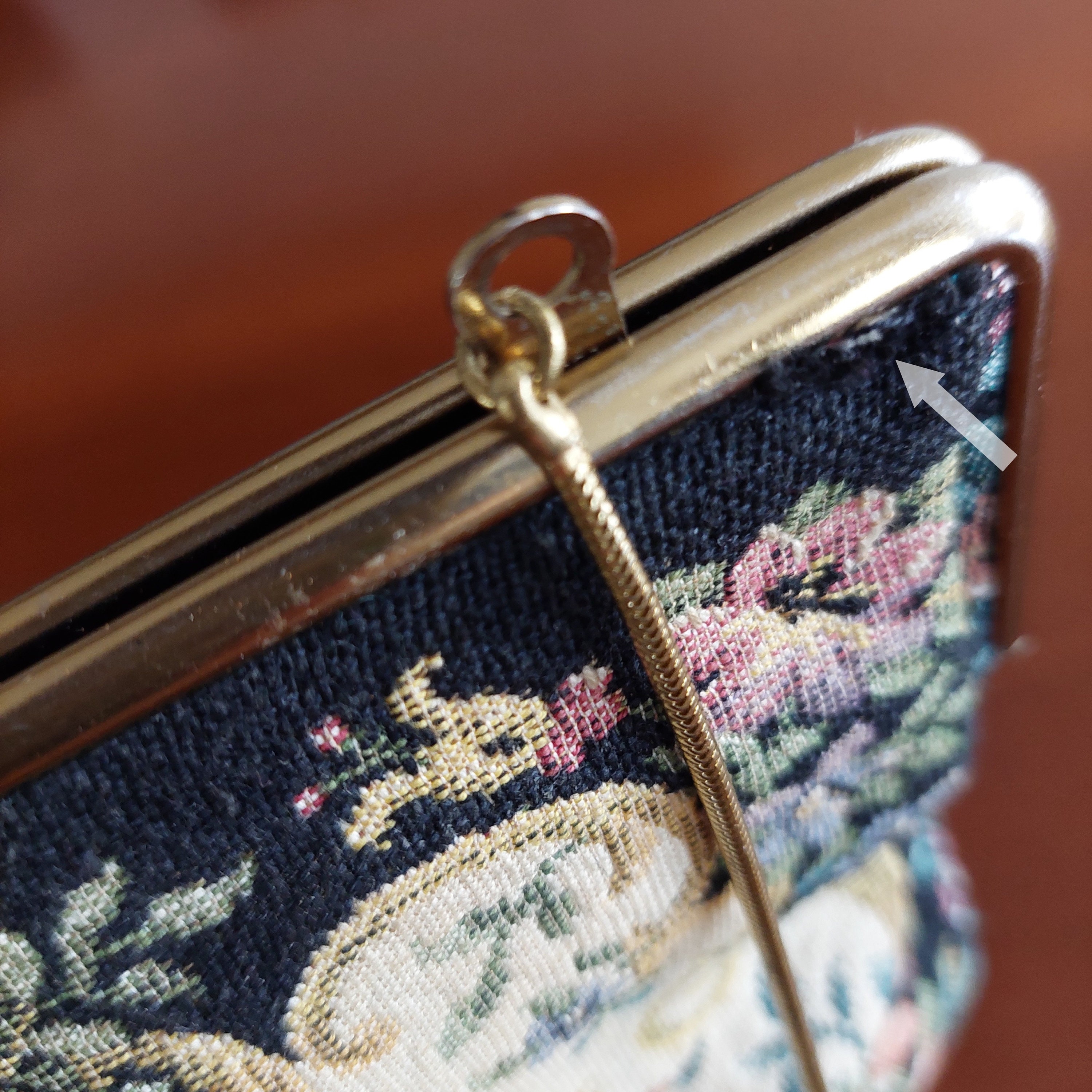 Vintage Tapestry Handbag Granny's Evening Purse Small Bag With Floral ...