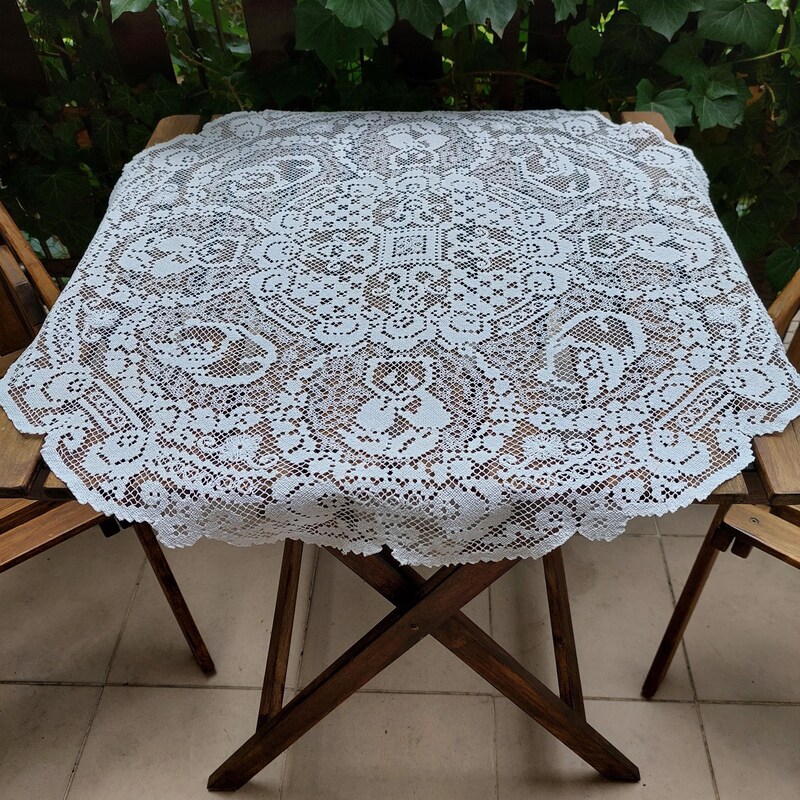 Lace Tablecloth - Etsy