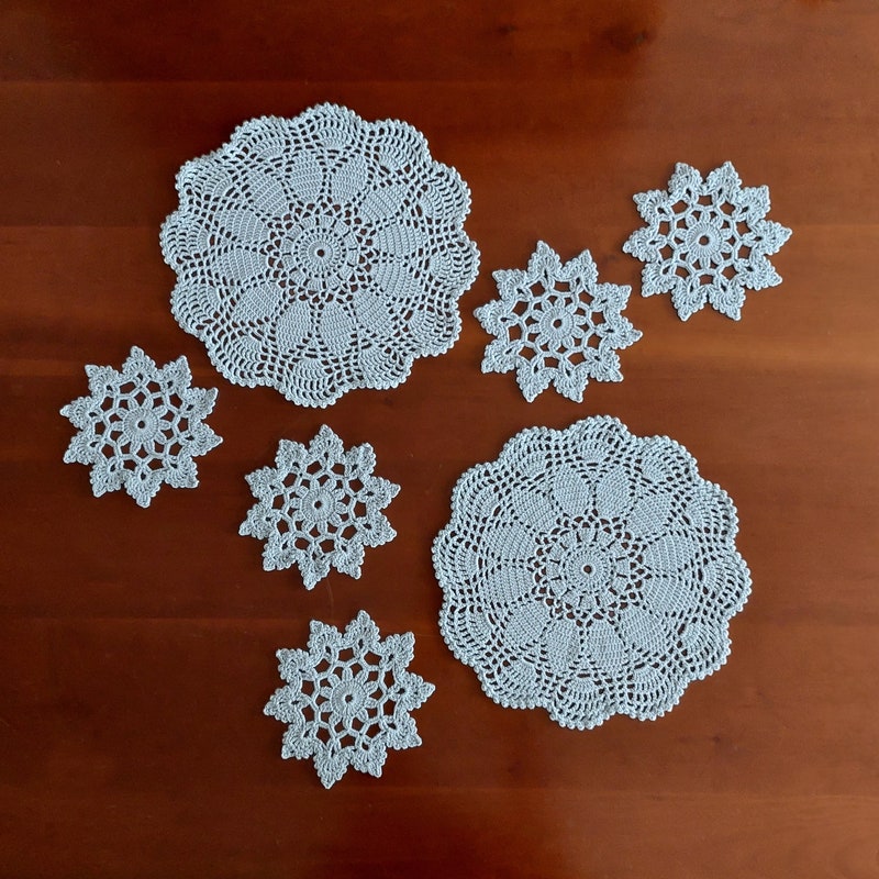 Blue Doilies - Etsy