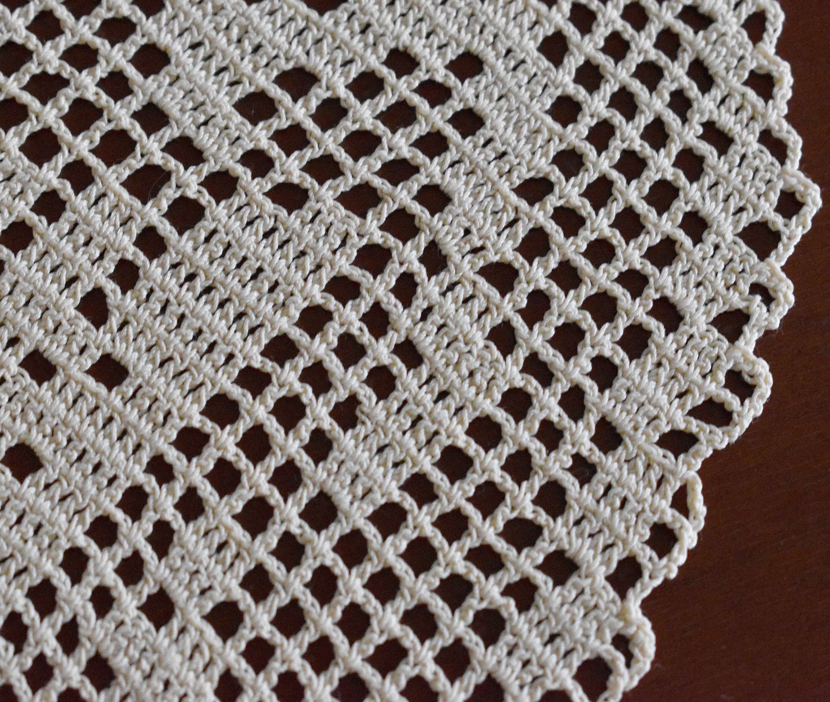 Vintage Crochet Doily Handmade Beige Oblong Doily Cotton - Etsy