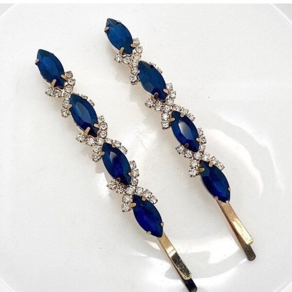 Navy Blue Hair Clip - Etsy