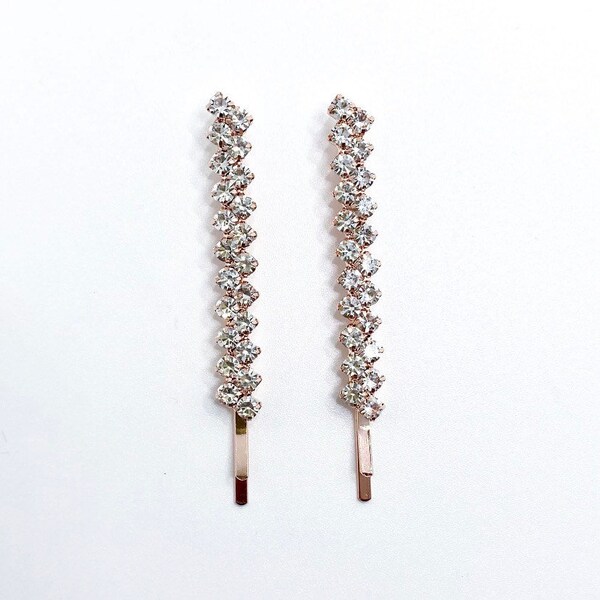 Rose Gold Hair Clips - Etsy UK