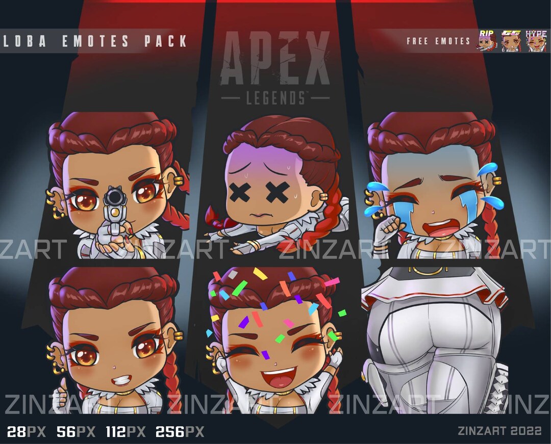 Loba Apex Legends Apex Legends Emotes Twitch Emotes Pack Etsy