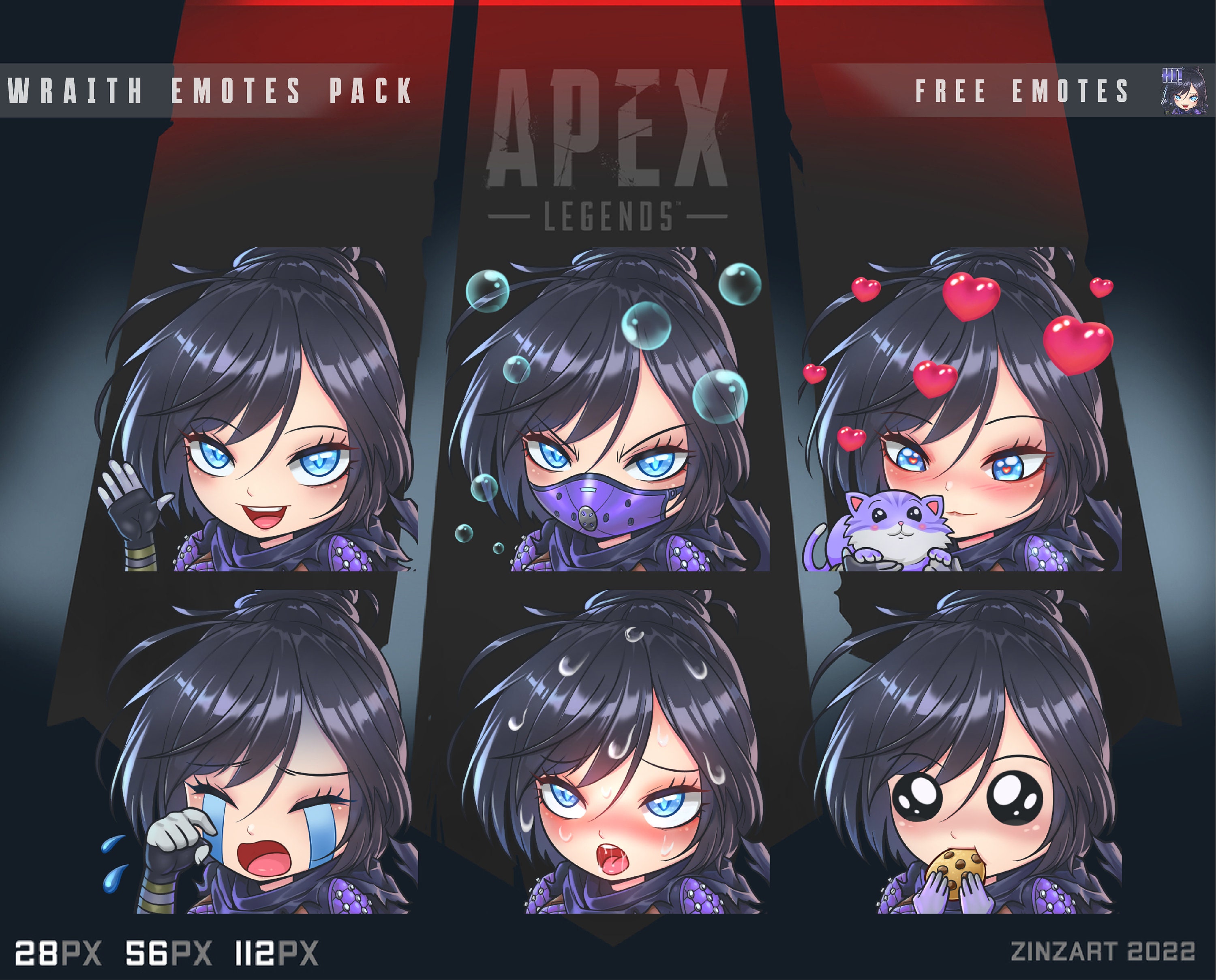 Wraith Apex Legends Twitch Emotes Pack Discord Emotes Pack | Etsy Australia