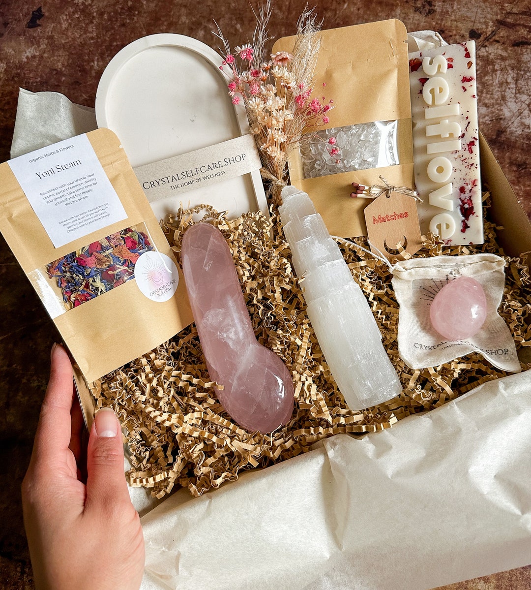 Pleasure Wellness Box All-in-one Selflove Gift Box With Rose Quartz ...