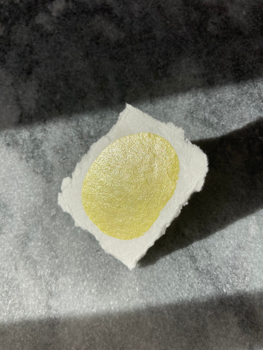 Citrine Light Yellow Shimmer Watercolour Paint gift for Artist Artist ...