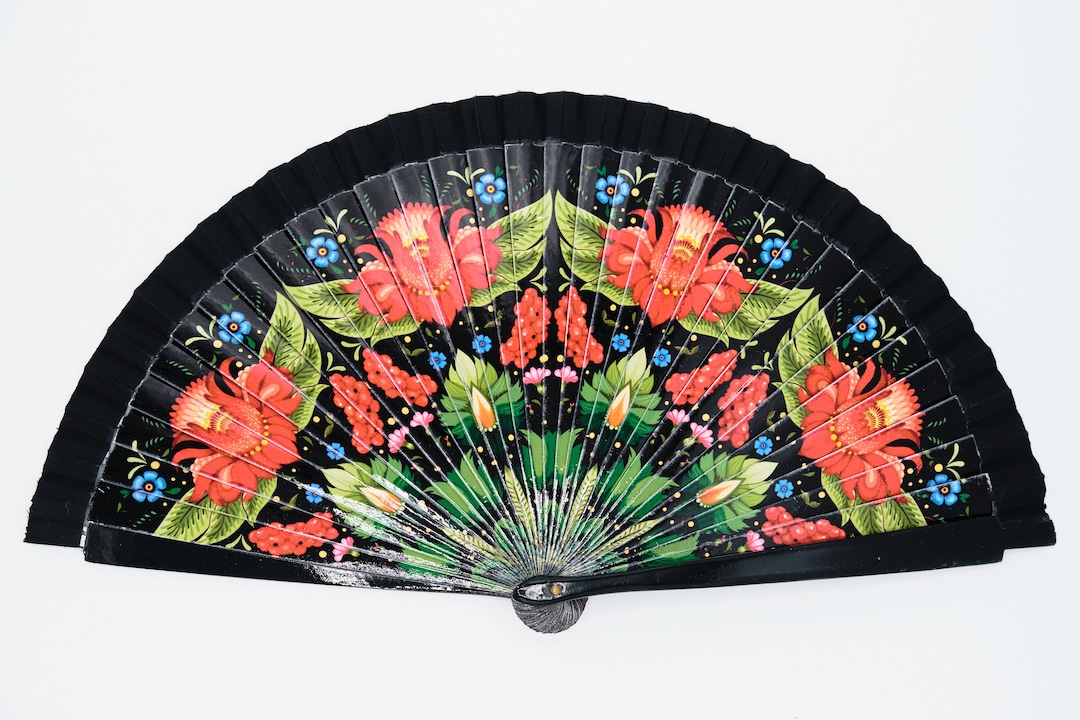 Red Lily Fans - Etsy