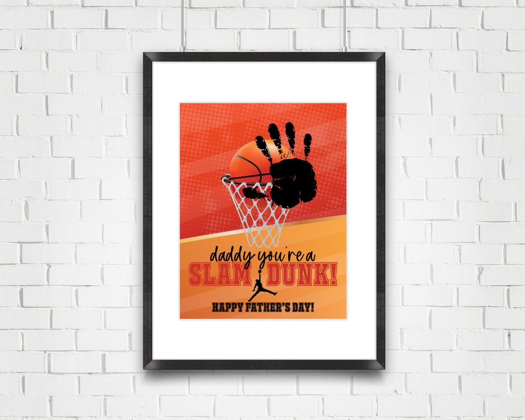 Basbetball Dad Handprint Art, Father's Day Handprint, Toddler Preschool ...