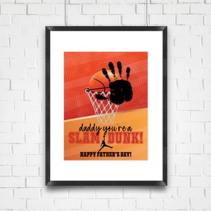 Basbetball Dad Handprint Art, Father's Day Handprint, Toddler Preschool ...