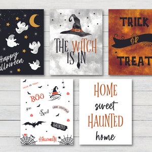 Set of 25 Halloween Printable Gallery Wall Art Bundle, Halloween Art ...