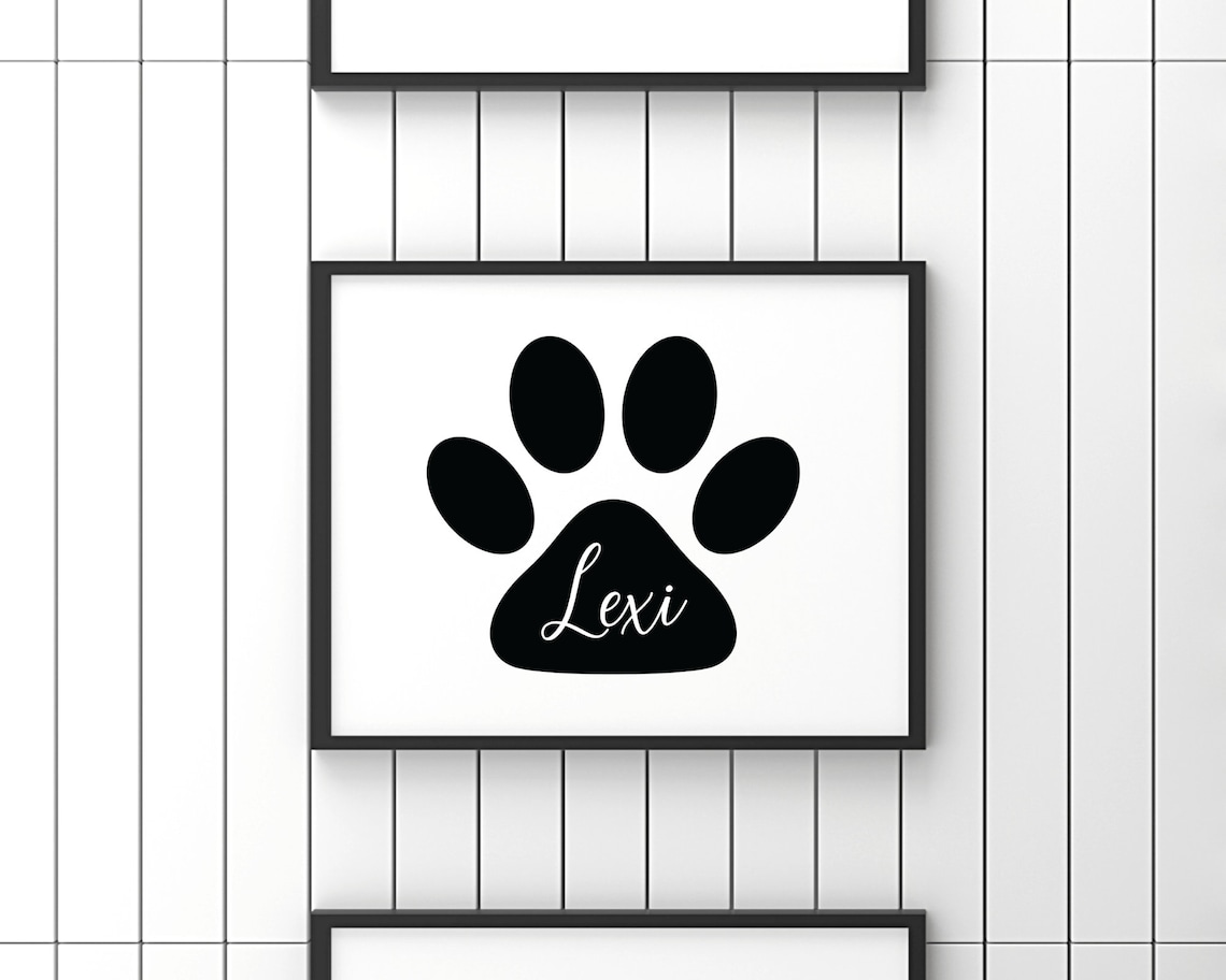 Custom Paw Print Sign Personalized Pet Name Sign Custom Pet - Etsy