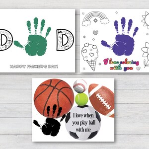 Father's Day Book Bundle Handprints + All About Dad Print, Baby Toddler ...
