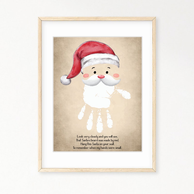 Santa Handprint - Etsy