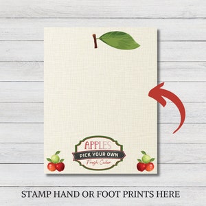 Apples Pick Your Own Handprint, Baby Toddler Kids Art Craft, DIY Fall ...