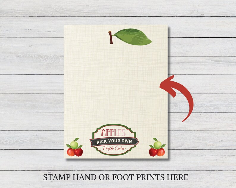 Apples Pick Your Own Handprint, Baby Toddler Kids Art Craft, DIY Fall ...