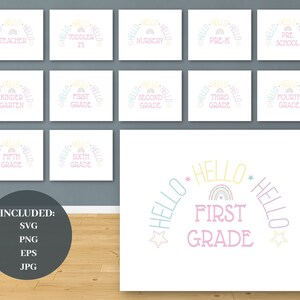 Hello Back to School Bundle, SVG School Pack, First Day of School Svg ...