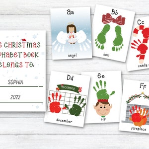 Christmas Handprints, Kids Crafts, Footprints Printables, DIY Christmas ...
