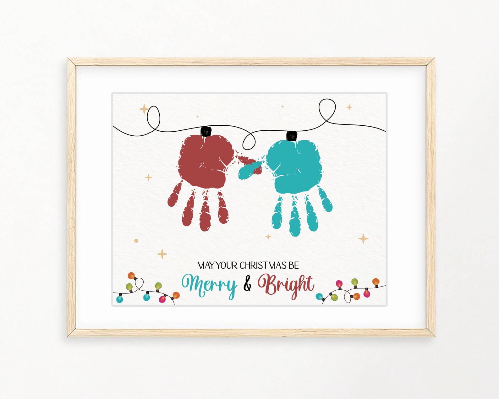 Christmas Handprint Art DIY Kids Craft Christmas Lights - Etsy