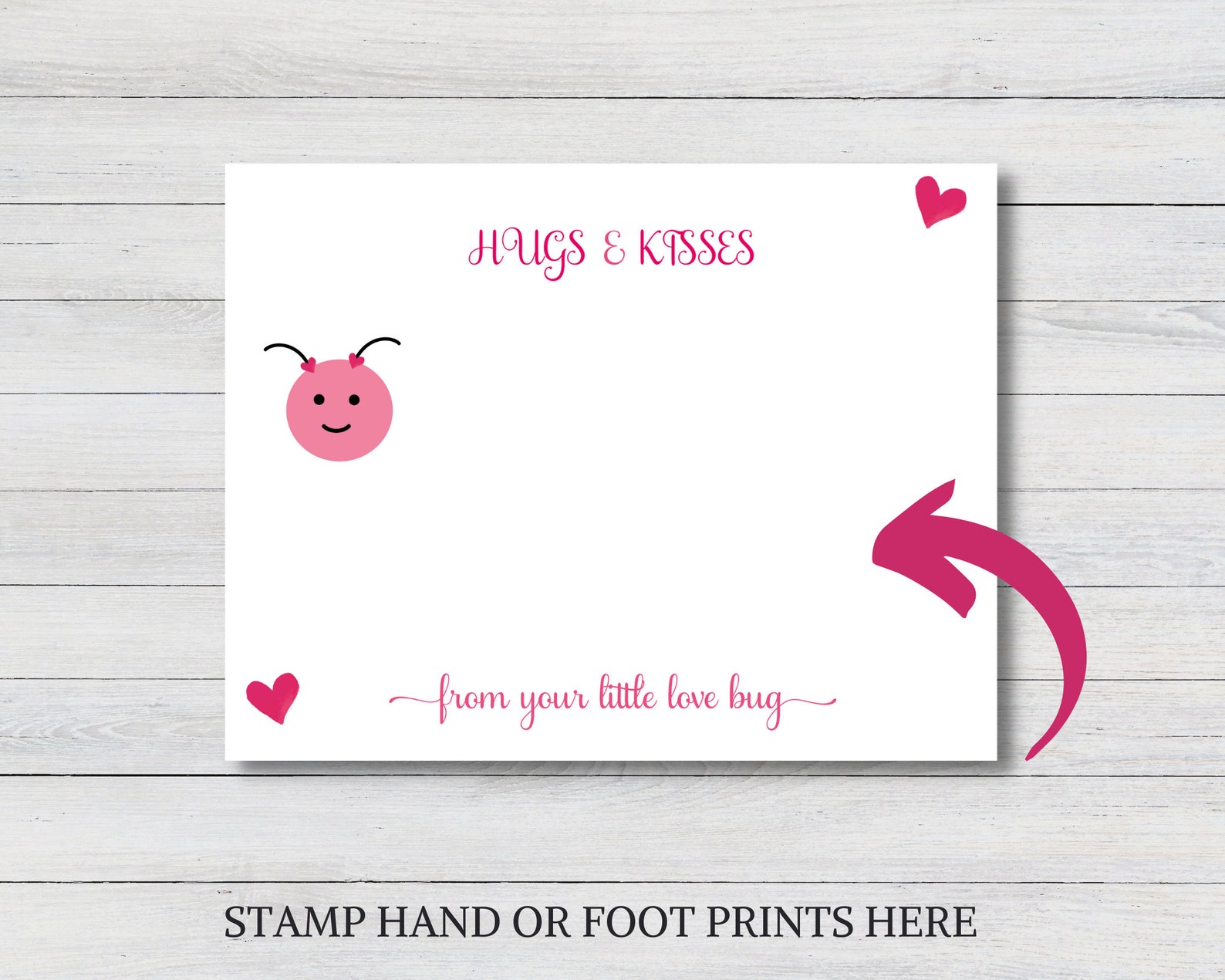 Hugs & Kisses From Your Little Love Bug Mother's Day Handprint Craft ...