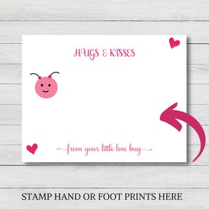 Hugs & Kisses From Your Little Love Bug Mother's Day Handprint Craft ...