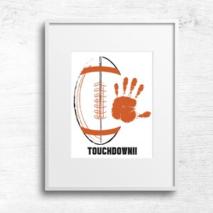 Touchdown Football Handprint Craft, Football Handprint Footprint, Kids ...
