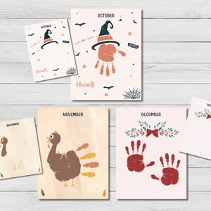 Memory Book Handprint Art Bundle Prints, DIY Kids Crafts, Handprint ...