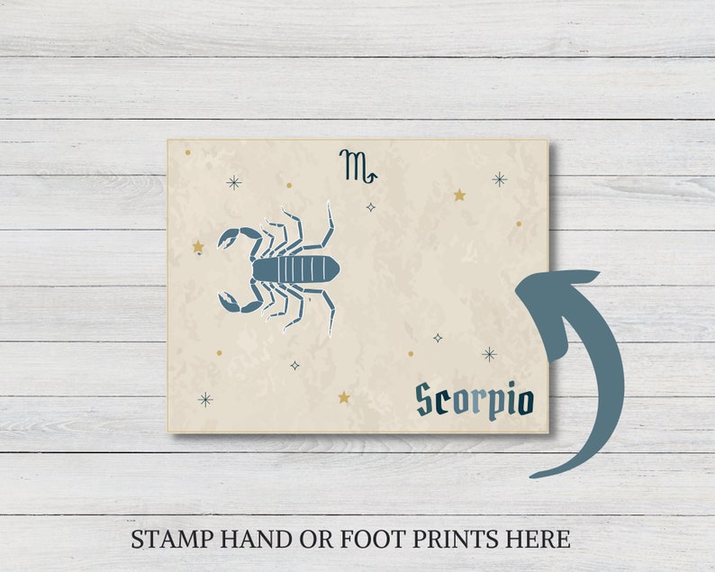 Scorpio Zodiac Handprints Footprints, Zodiac Signs Handprint, Horoscope ...