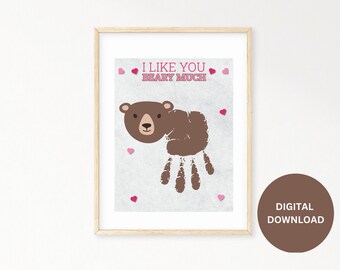 Grandpa Father's Day Footprint Art Instant Download - Etsy