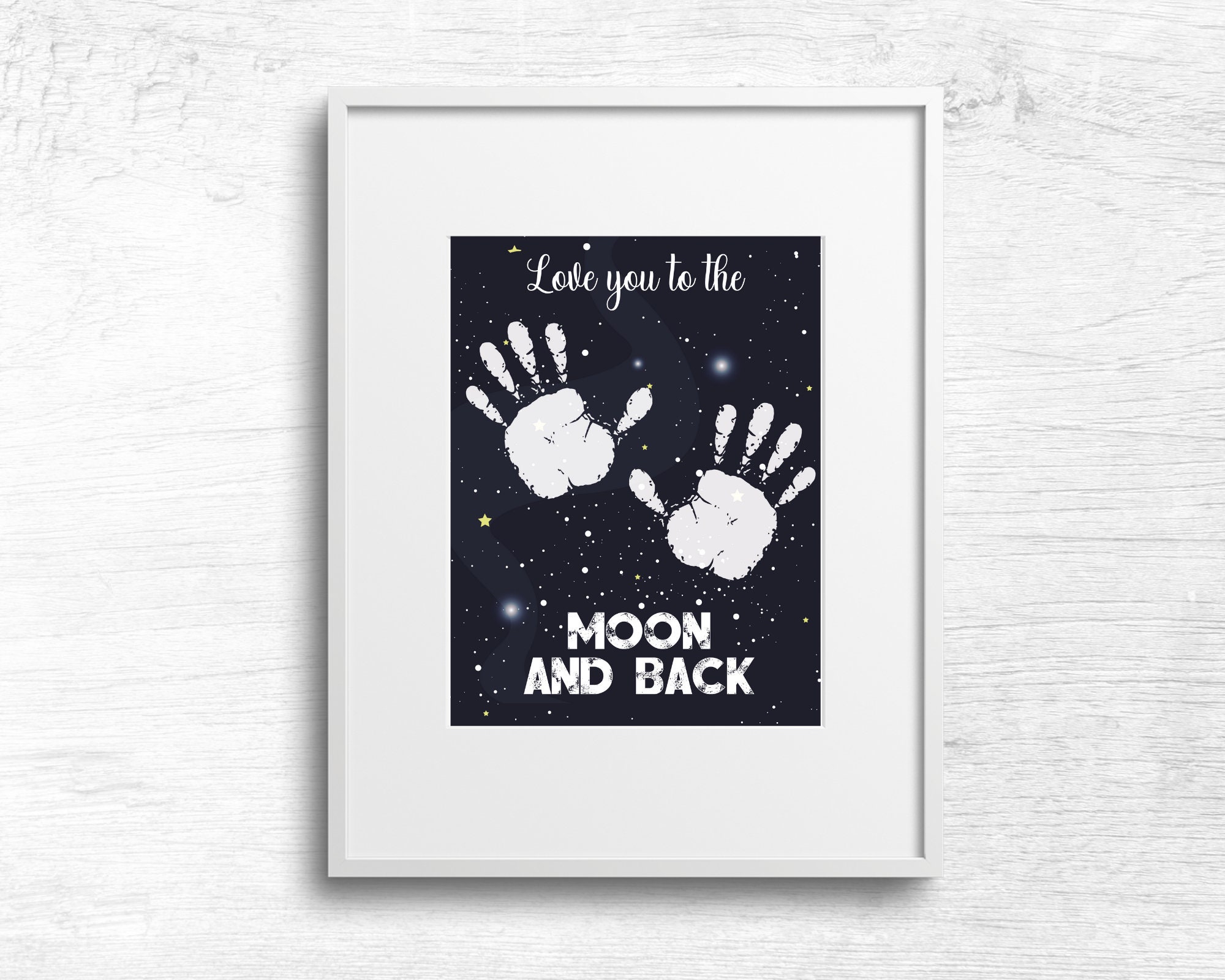 Love You to the Moon and Back Handprint Craft Baby Toddler - Etsy