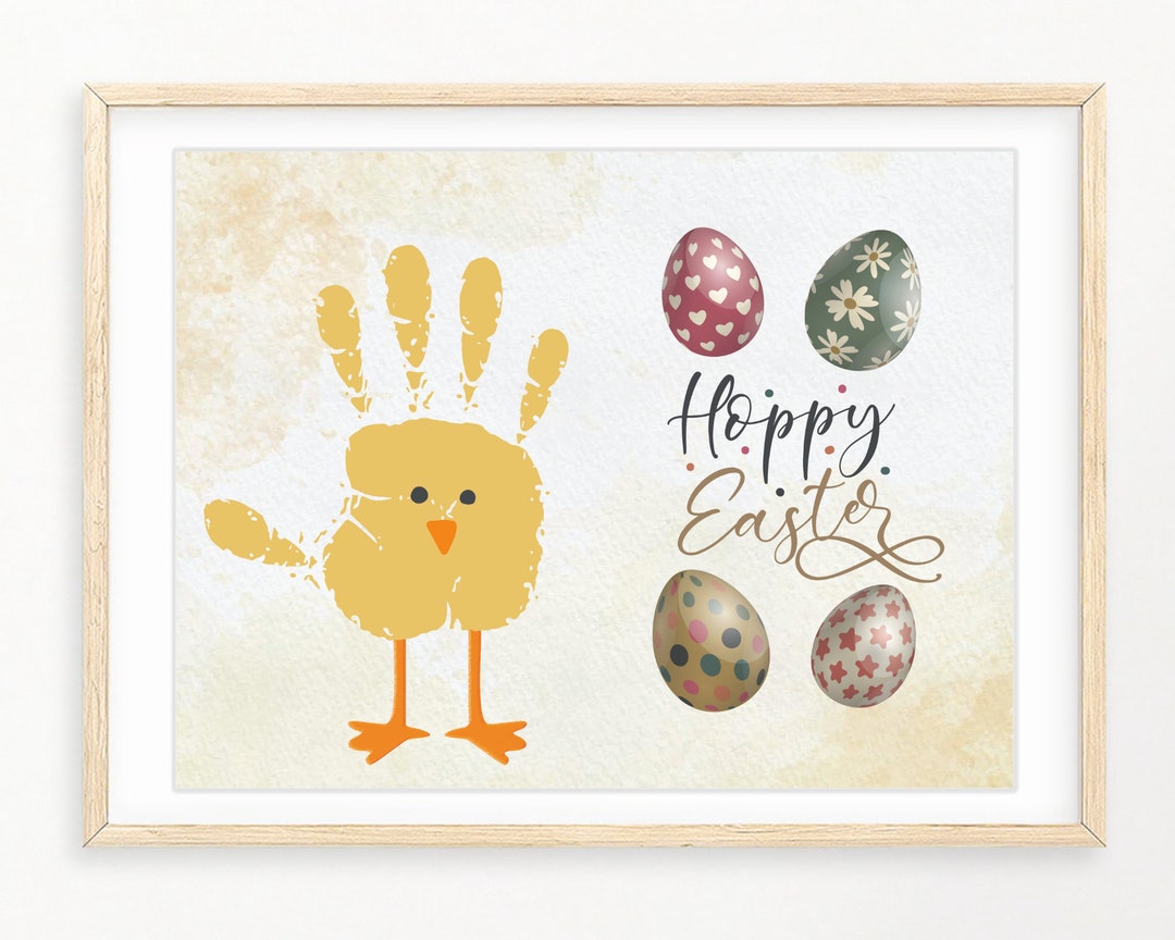 Hoppy Easter Handprints Footprints Printable Craft, Baby Toddler Kids ...