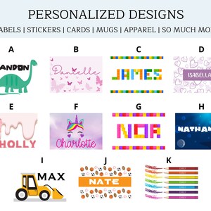 Personalize Kids Design You Can Turn Into Stickers, Labels, Cards ...