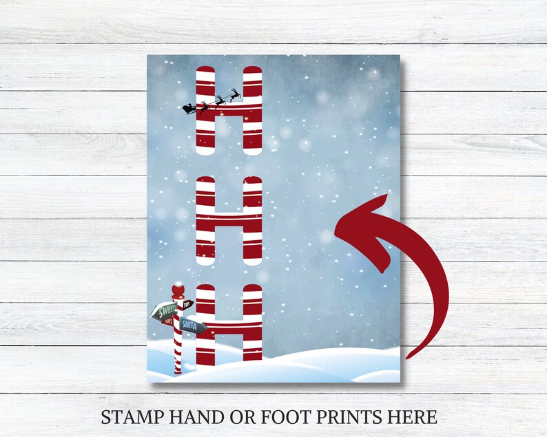 Ho Ho Ho Christmas Handprint Art, DIY Crafts for Kids, Christmas ...