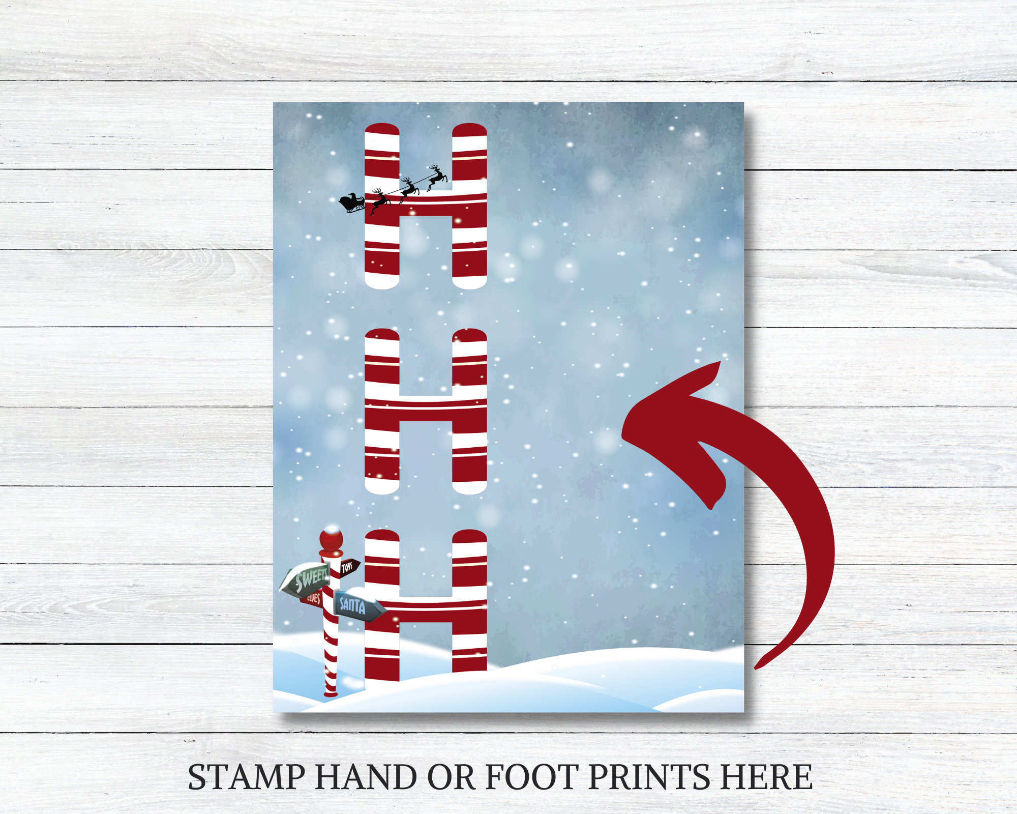 Ho Ho Ho Christmas Handprint Art, DIY Crafts for Kids, Christmas ...