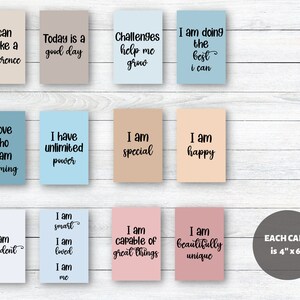 60 Positive Affirmation Cards, Inspirational Bundle, Vision Board ...