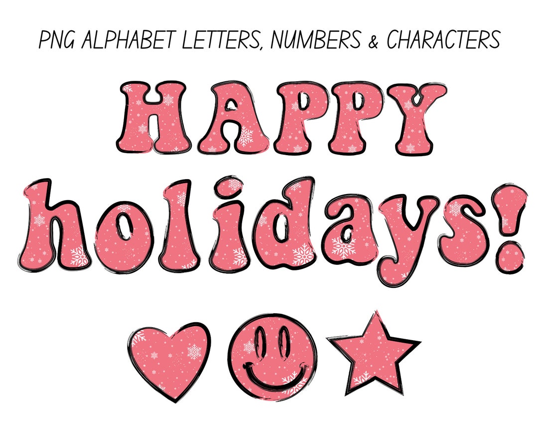 Christmas Snowflakes PNG Letters Pack, Winter Printable PNG, Christmas ...