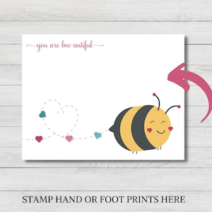 You Are Bee-autiful Bumble Bee Mother's Day Handprint Craft, Baby ...