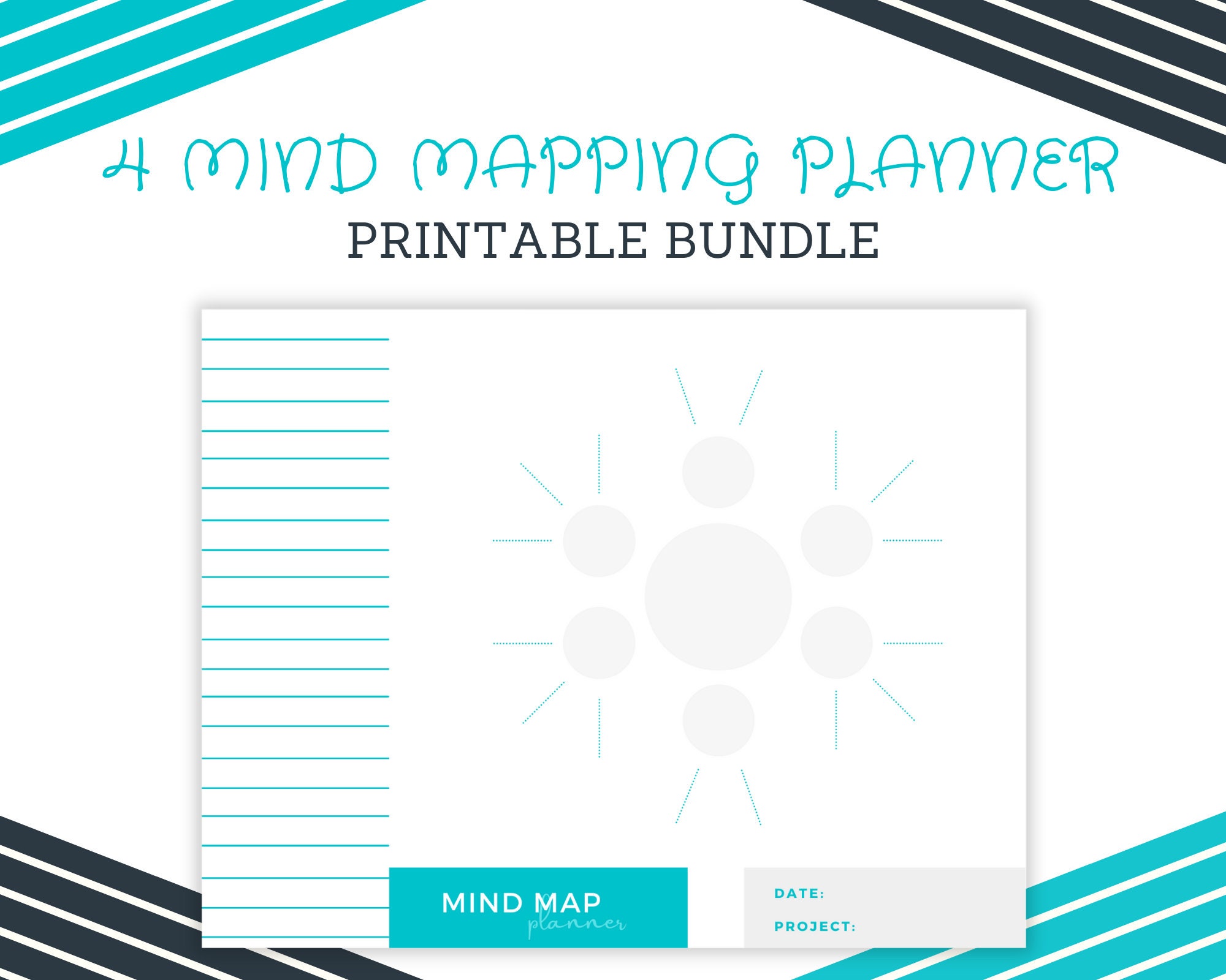 Printable Mind Mapping Planner Bundle Visual Planner Mind - Etsy