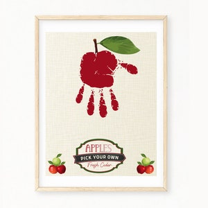Apples Pick Your Own Handprint, Baby Toddler Kids Art Craft, DIY Fall ...