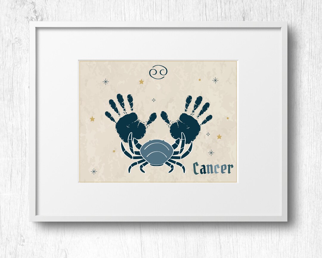 Cancer Zodiac Handprints Footprints, Zodiac Signs Handprint, Horoscope ...