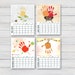 2024 12 Month Handprint Calendar, DIY Kid Toddler Baby Craft, Calendar ...