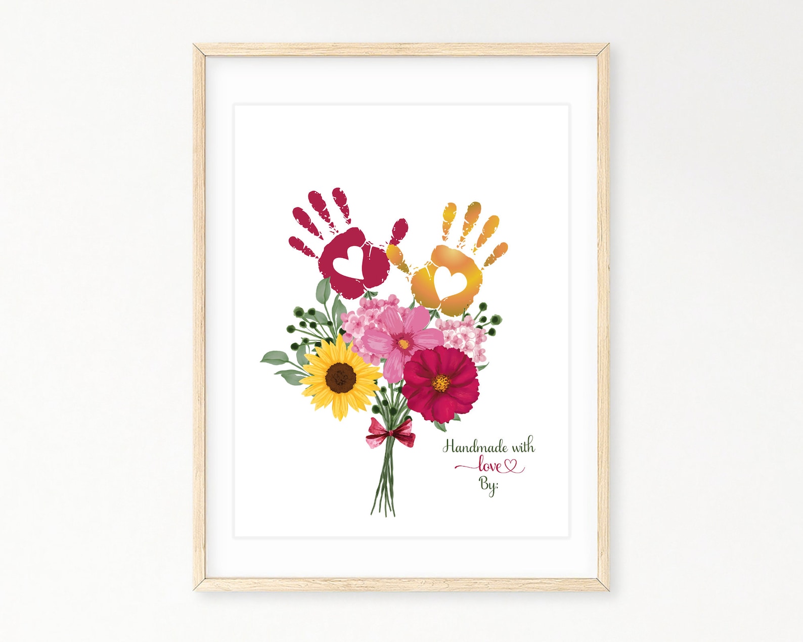 Mother's Day Flower Handprint Craft, Baby Toddler Kids Art Crafts ...