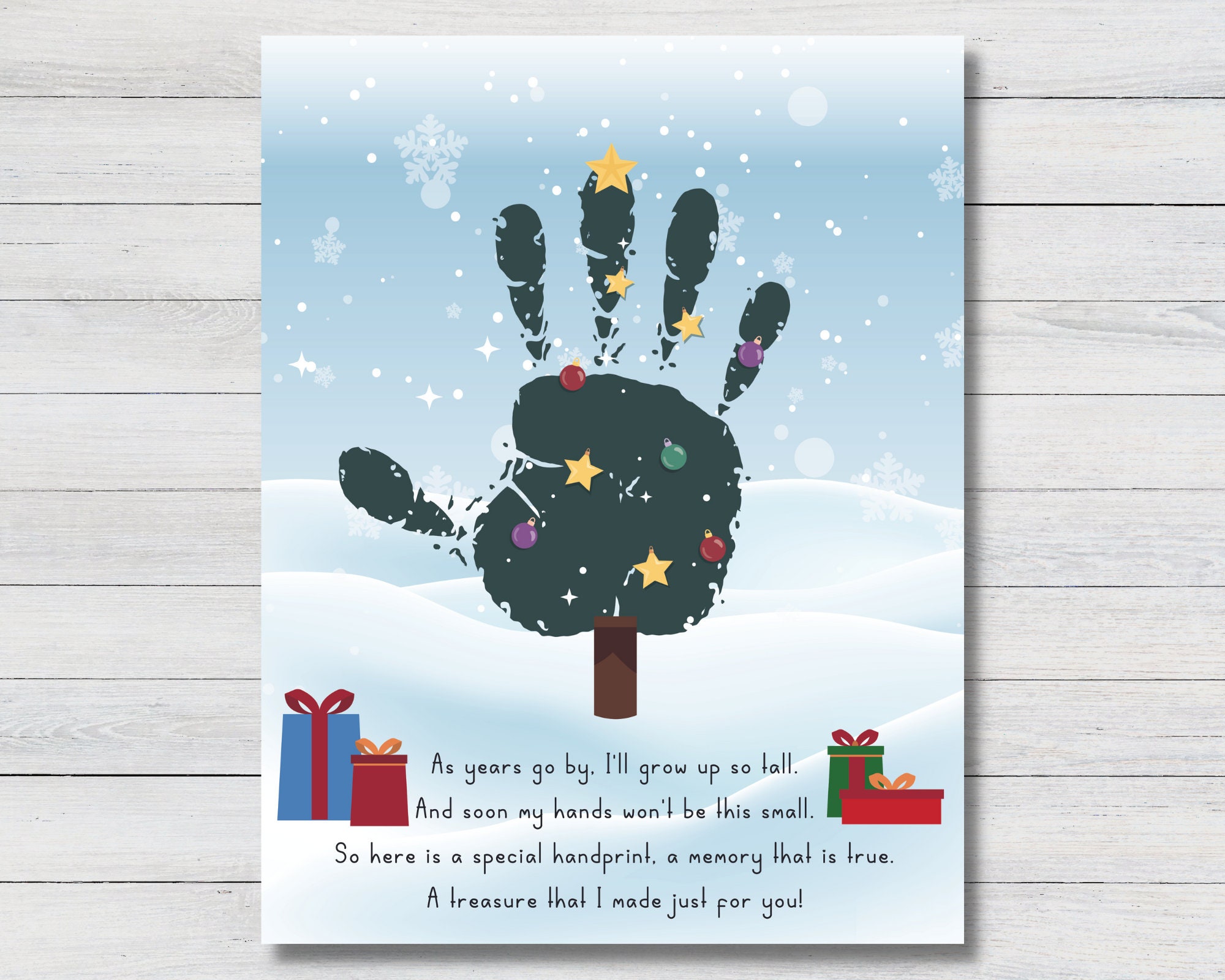 Christmas Handprint Art, DIY Kids Crafts, Christmas Tree Handprint ...