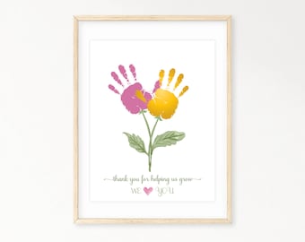 Mother's Day Craft for Kids Flower Handprint Art Baby - Etsy