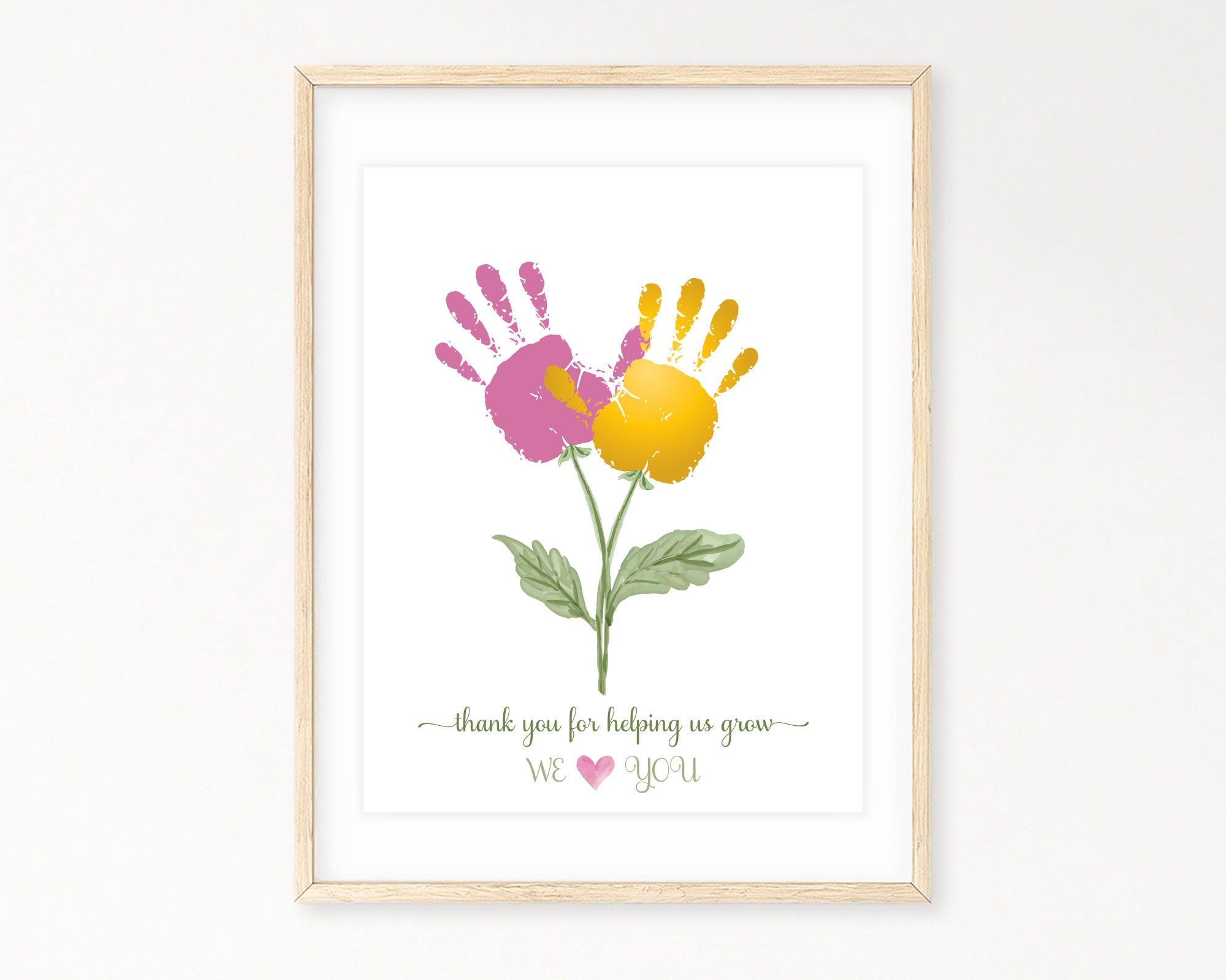 Thank You for Helping Us Grow Fathers Day Flower Handprint Craft, Baby ...