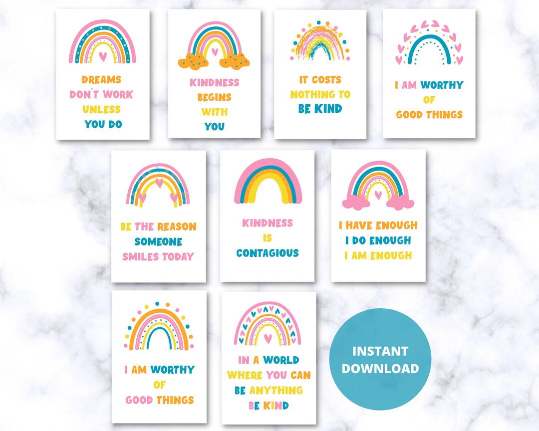 Set of 9 Inspirational Quotes Art Bundle | Set of 9 Printables | Wall ...