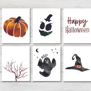 Set of 25 Halloween Printable Gallery Wall Art Bundle, Halloween Art ...