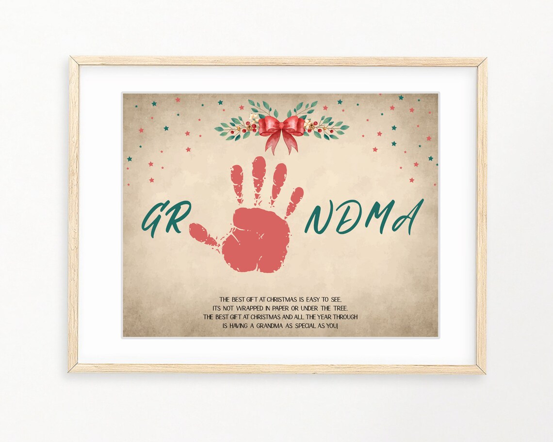 Set of 4 Christmas Handprint Art Bundle DIY Kids Craft - Etsy