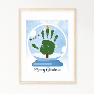 Set of 6 Christmas Handprint Art Bundle, DIY Kids Craft, Christmas ...