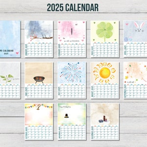2025 12 Month Handprint Calendar, DIY Kid Toddler Baby Craft, Calendar ...
